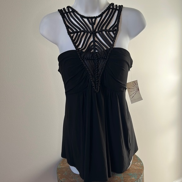 Boston Proper | Tops | New Boston Proper Black Macram Halter Top | Poshmark